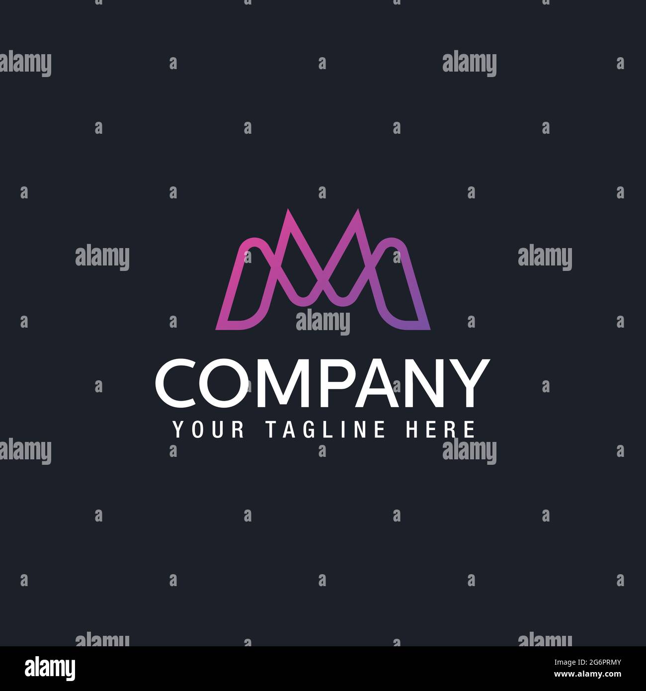 Vector graphic creative line alphabet symbol Letter M Vector ...