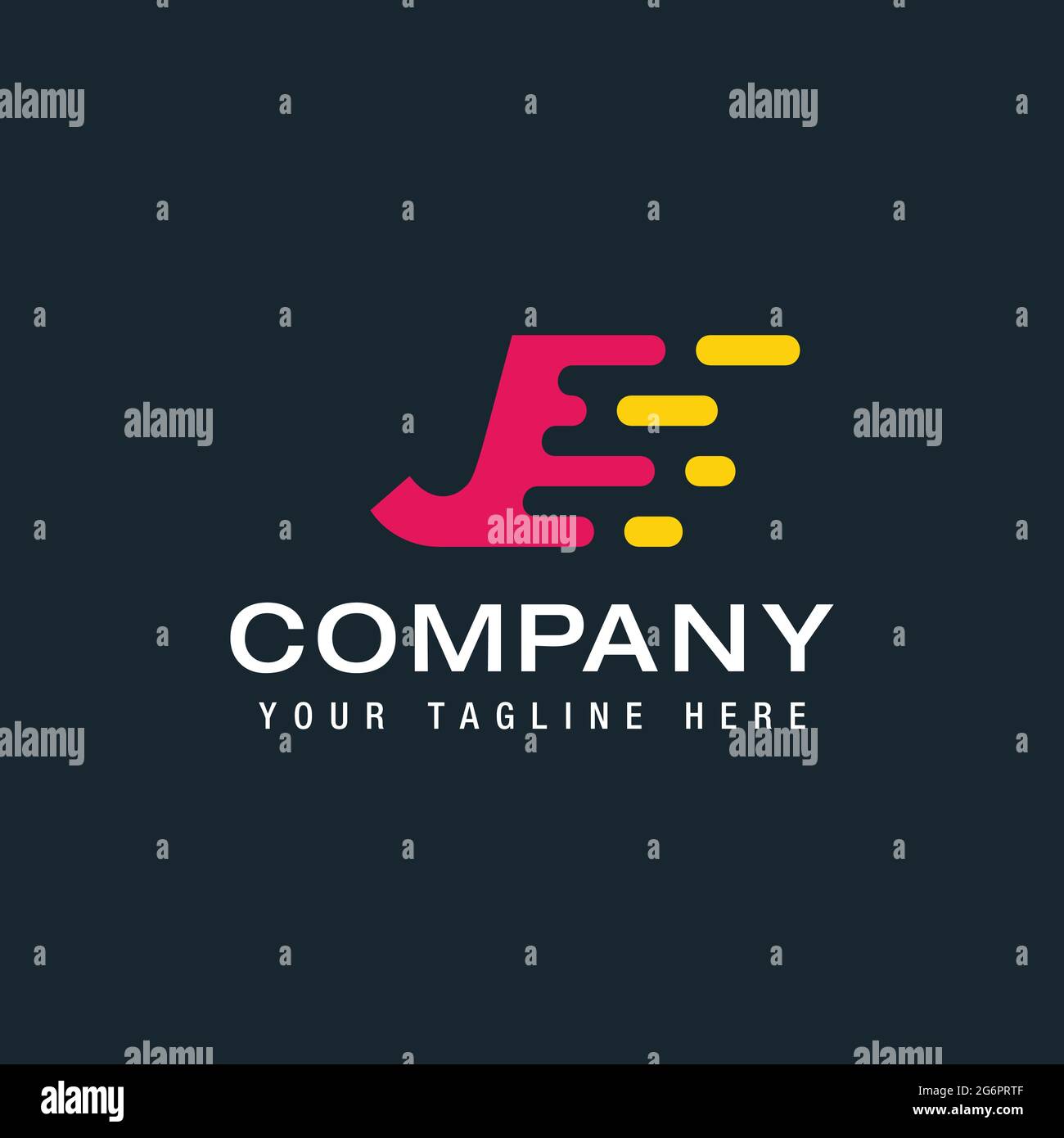 Letter J with Delivery service logo, Fast Speed, Moving and Quick ...