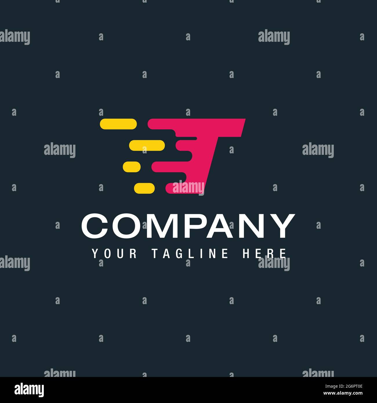 Letter T with Delivery service logo, Fast Speed, Moving and Quick ...