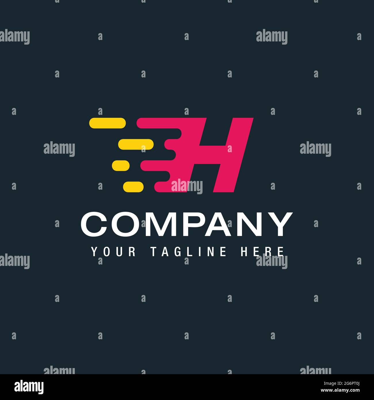 Letter H with Delivery service logo, Fast Speed, Moving and Quick ...