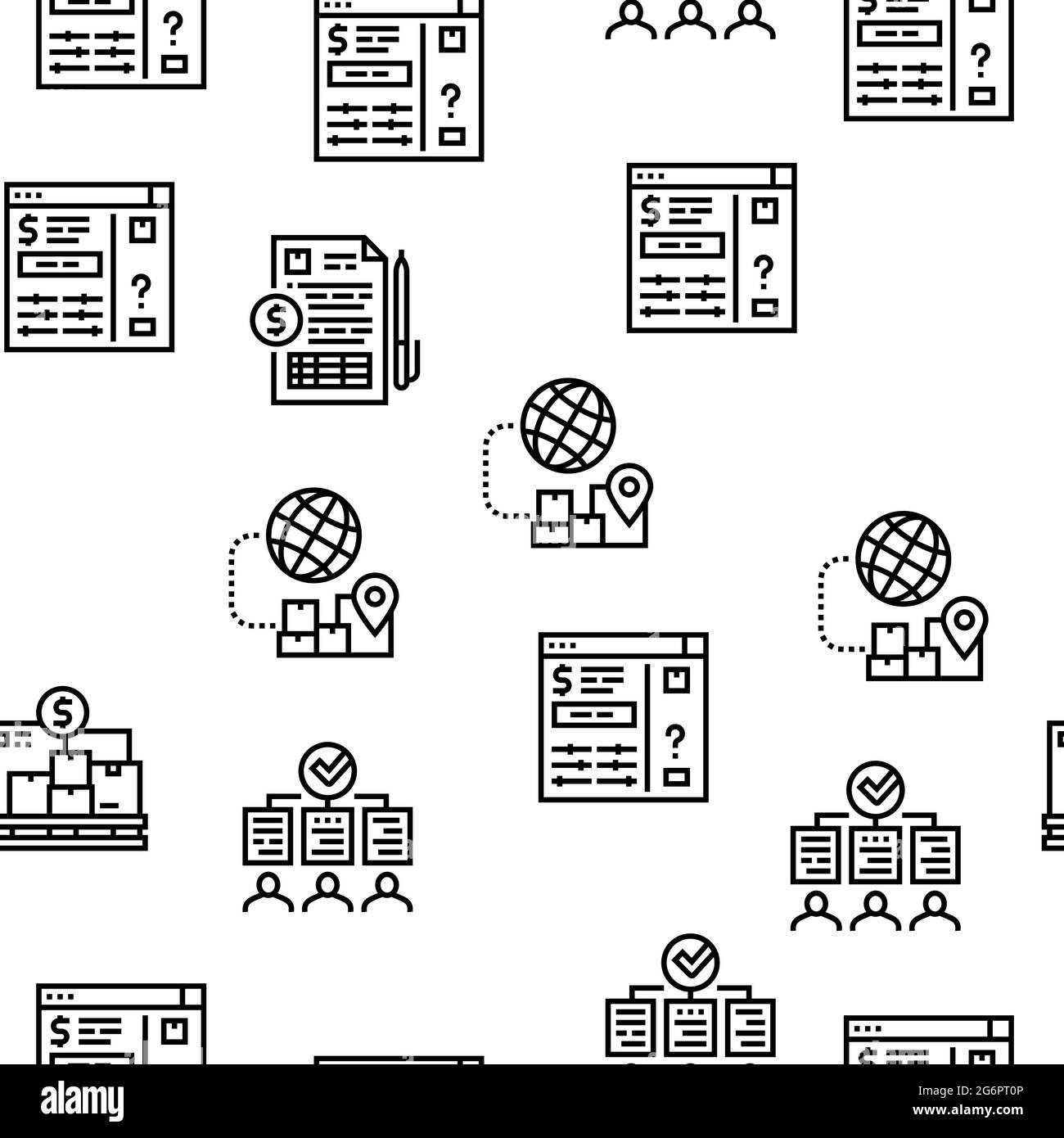 Procurement Process Vector Seamless Pattern Stock Vector Image & Art ...