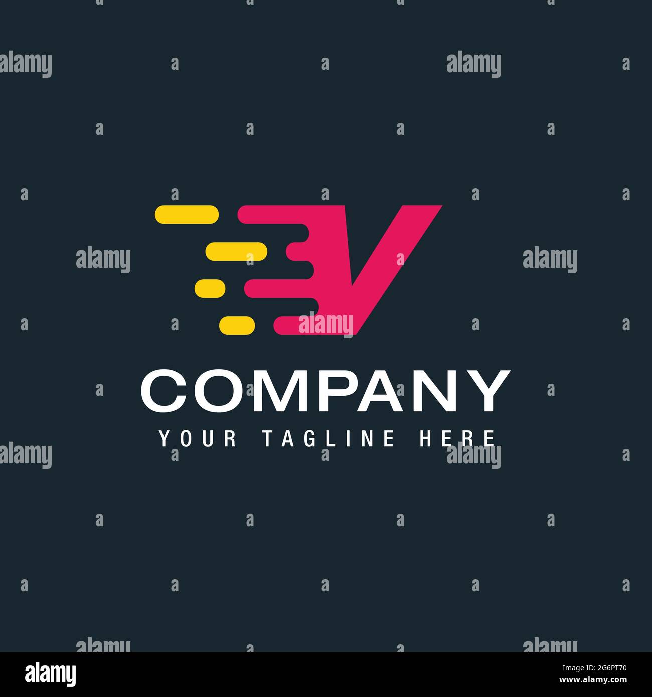 V delivery logo Stock Vector Images - Alamy