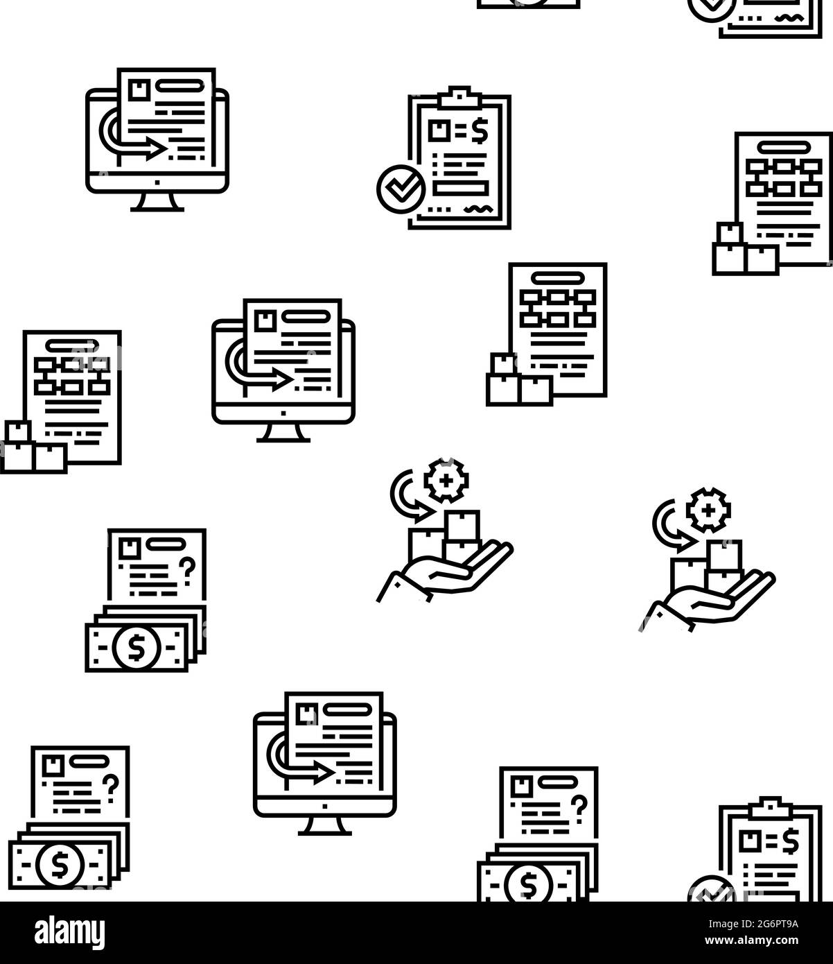 Procurement Process Vector Seamless Pattern Stock Vector Image & Art ...