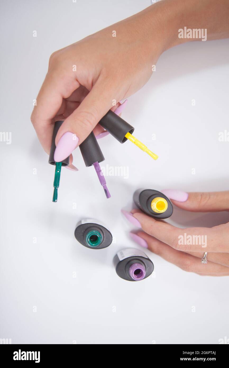 Top view shot manicurist hi-res stock photography and images - Alamy