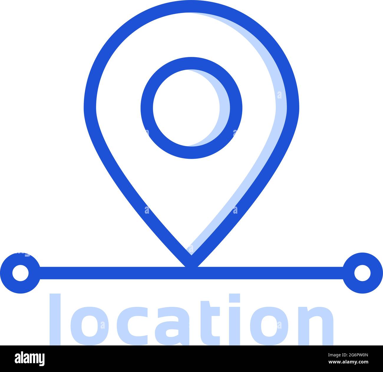 blue thin line location pin icon Stock Vector Image & Art - Alamy