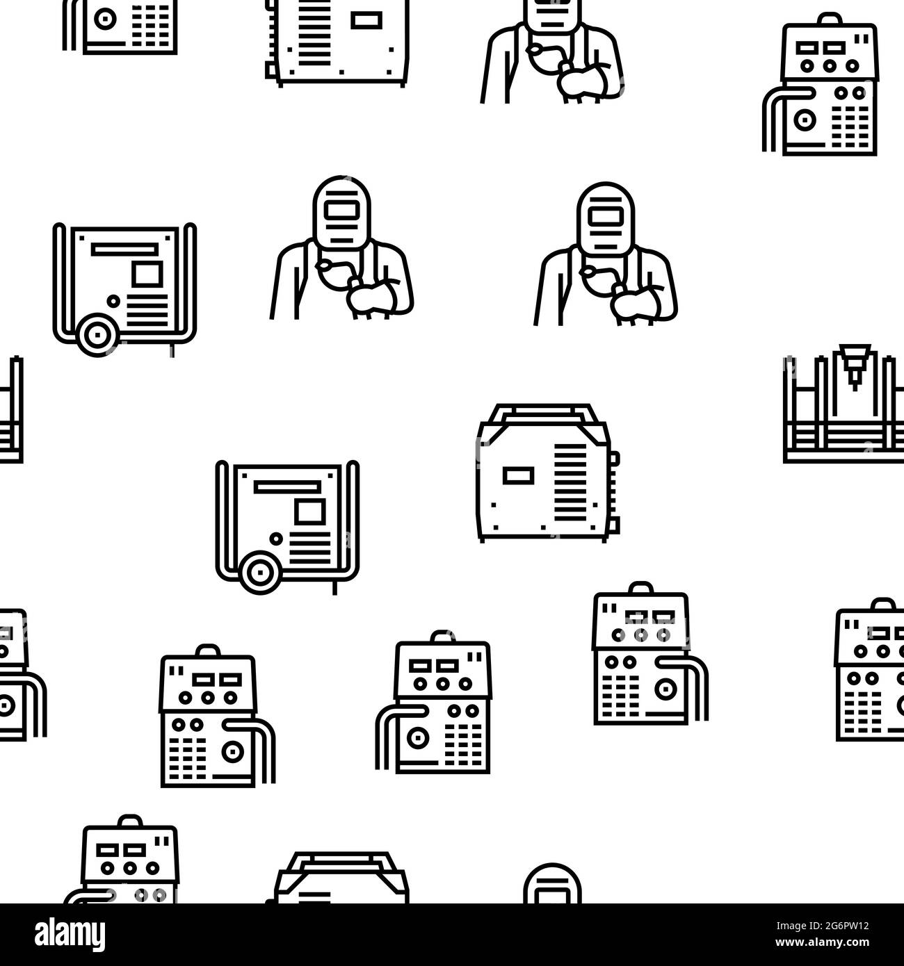 Welding Machine Tool Vector Seamless Pattern Stock Vector Image & Art ...