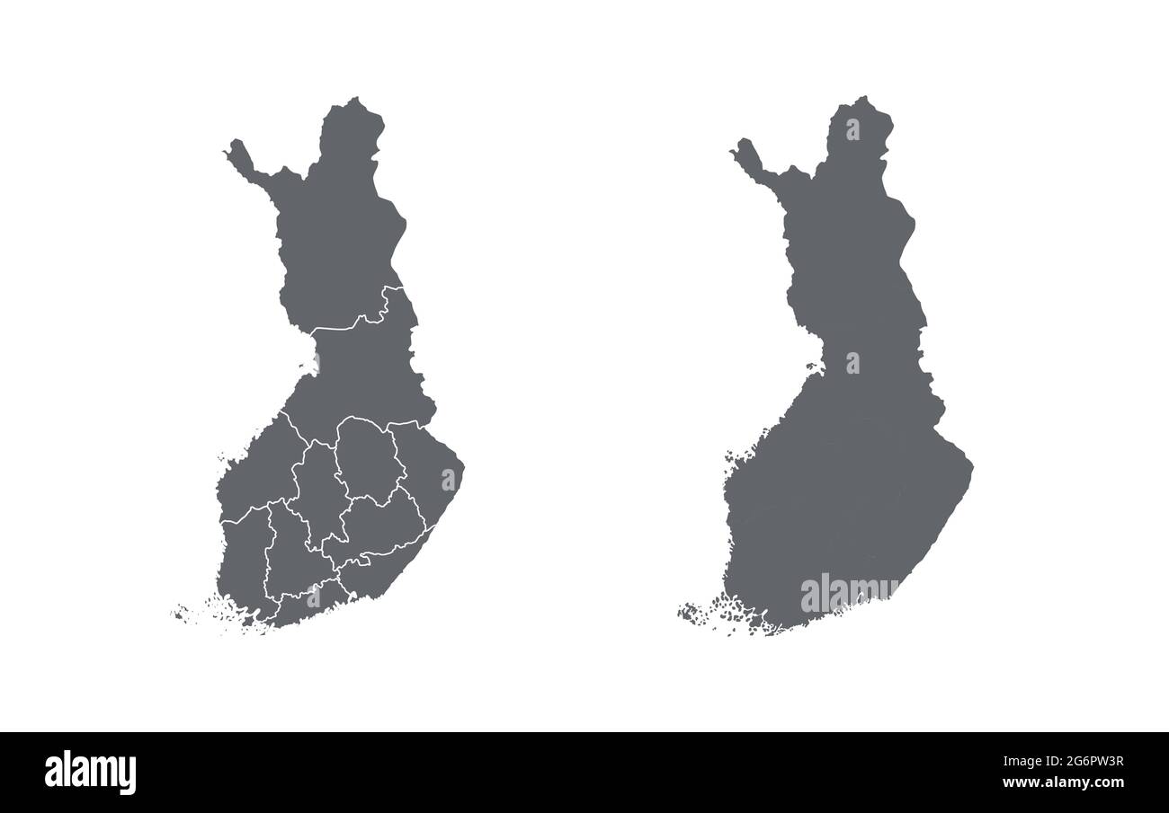 Finland map isolated on a white background Stock Vector Image & Art - Alamy