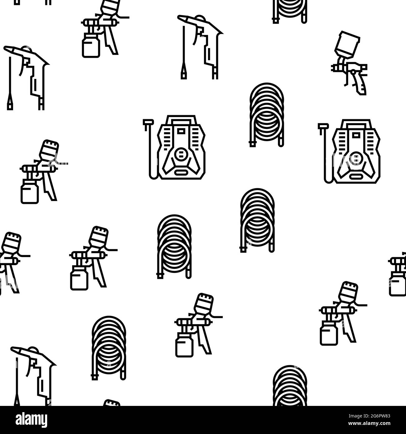 Air Compressor Tool Vector Seamless Pattern Stock Vector Image & Art ...