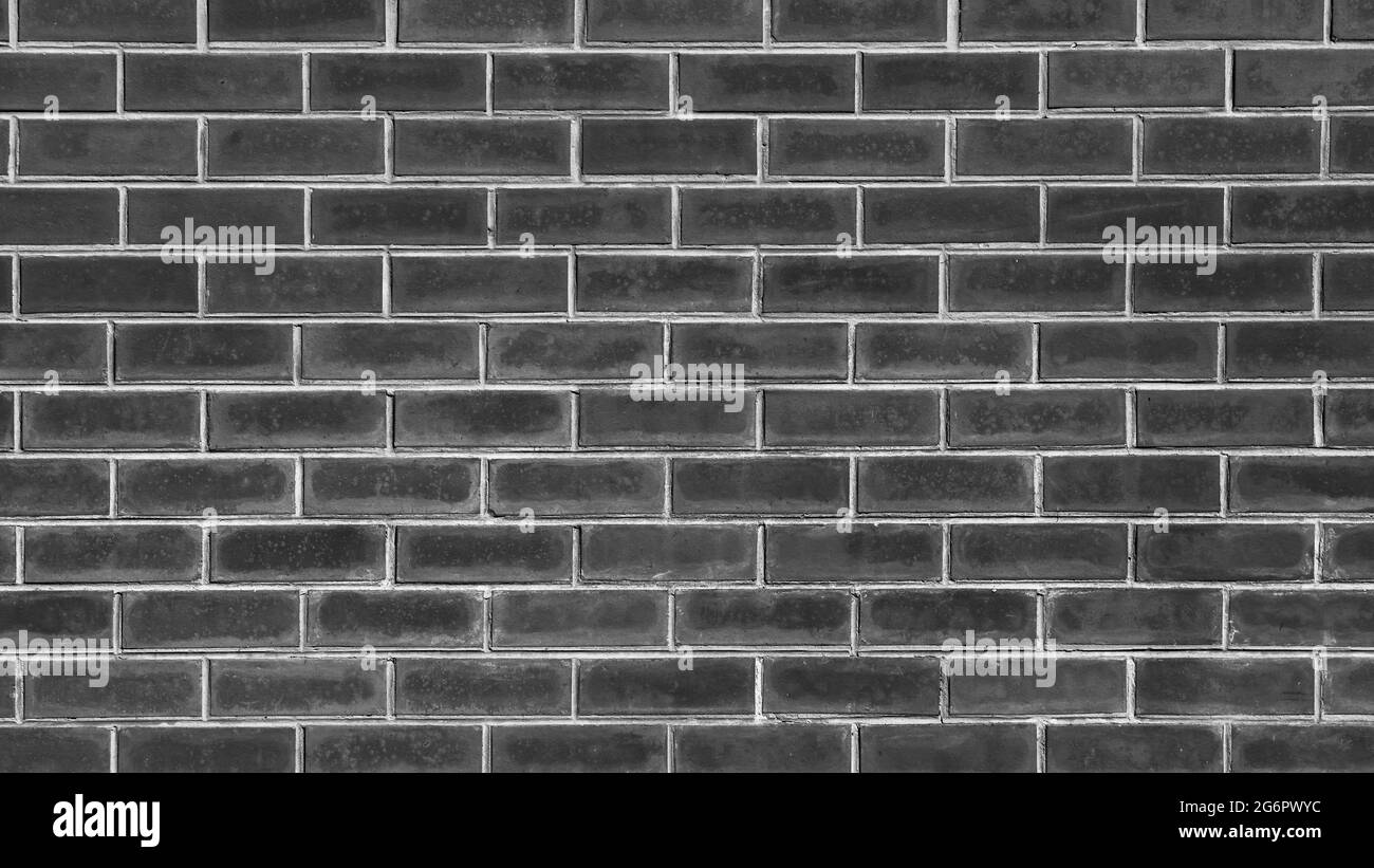 Panoramic brick wall background Black and White Stock Photos & Images ...
