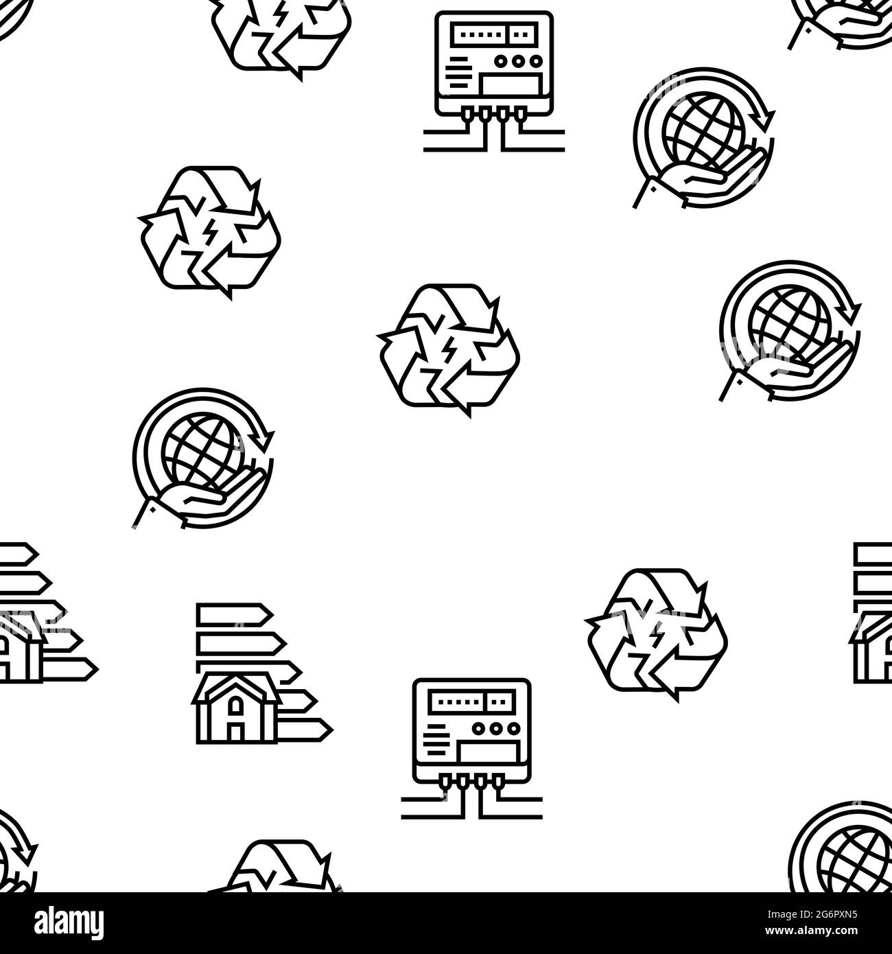 Energy Saving Tool Vector Seamless Pattern Stock Vector Image & Art - Alamy