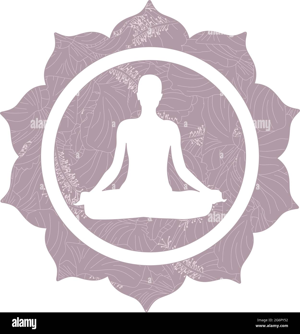 Yoga meditation woman in Stock Vector Images - Alamy