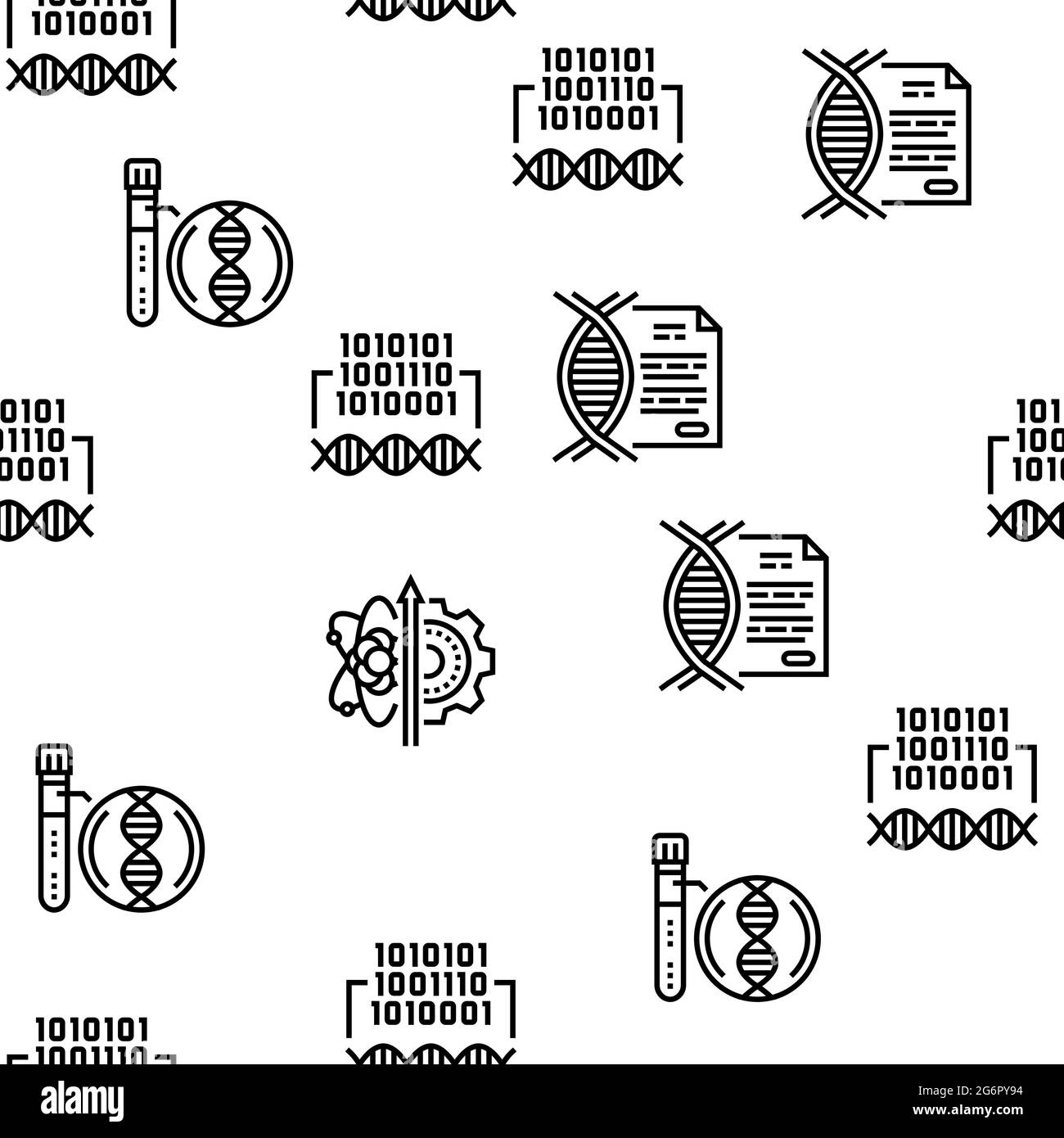 Genetic Engineering Vector Seamless Pattern Stock Vector Image & Art ...