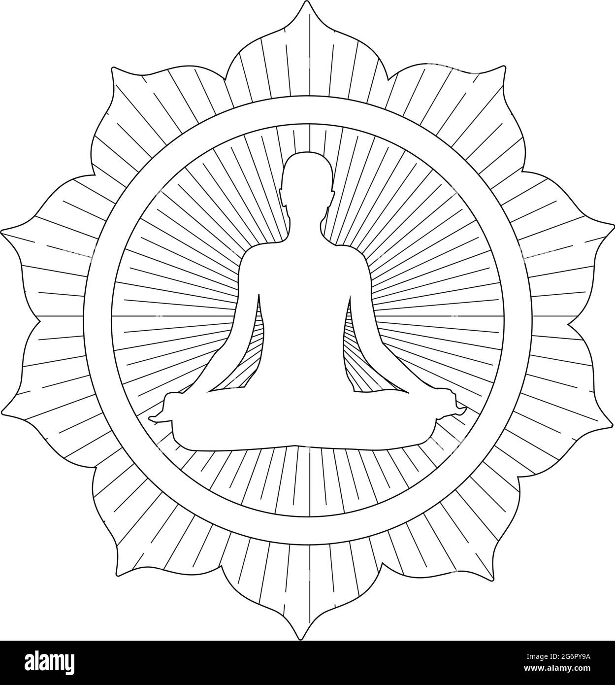 yoga in the lotus position Stock Vector Image & Art - Alamy