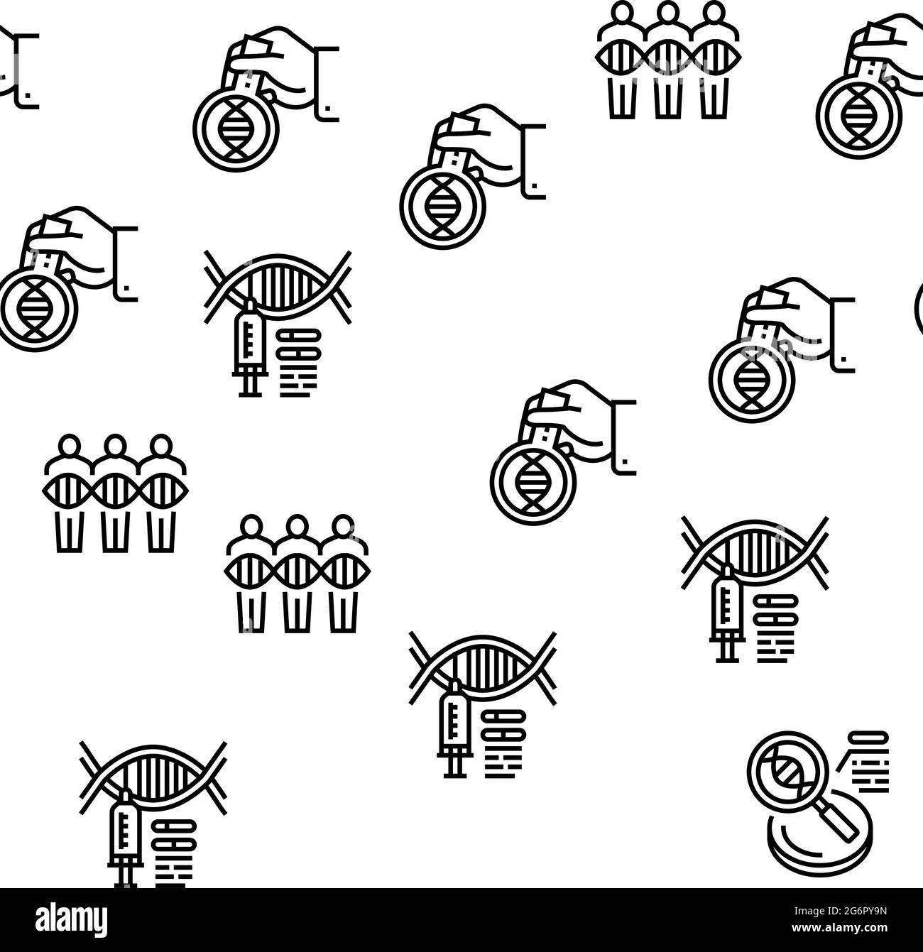 Genetic Engineering Vector Seamless Pattern Stock Vector Image & Art ...