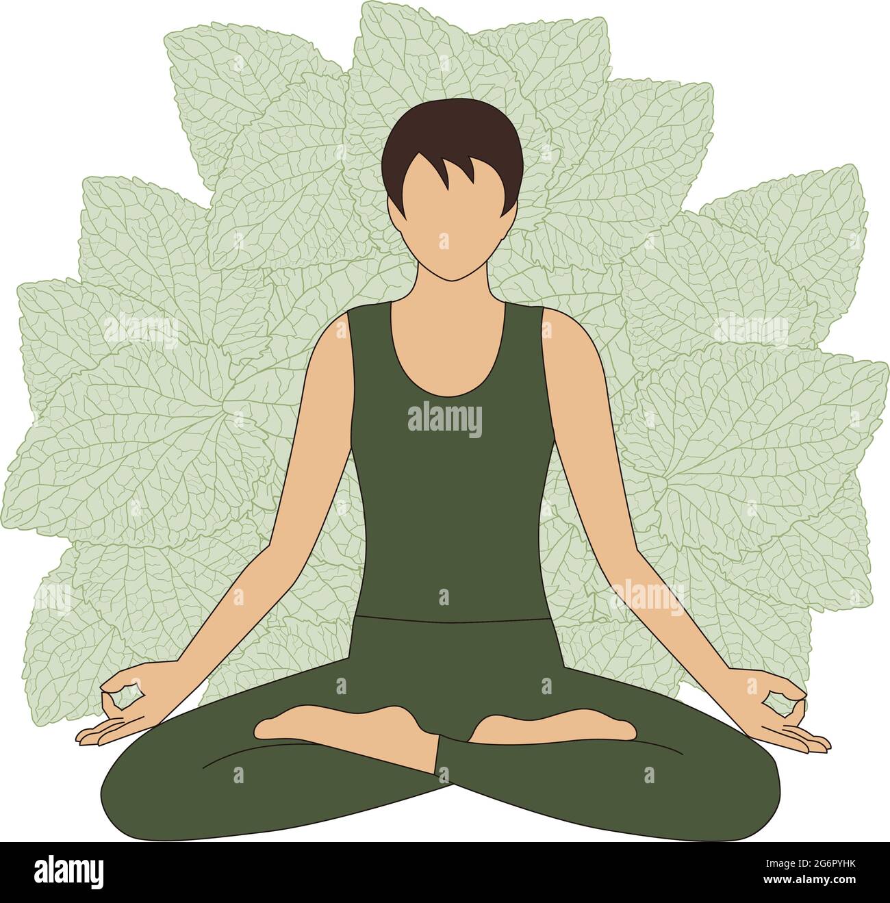 yoga in the lotus position Stock Vector Image & Art - Alamy