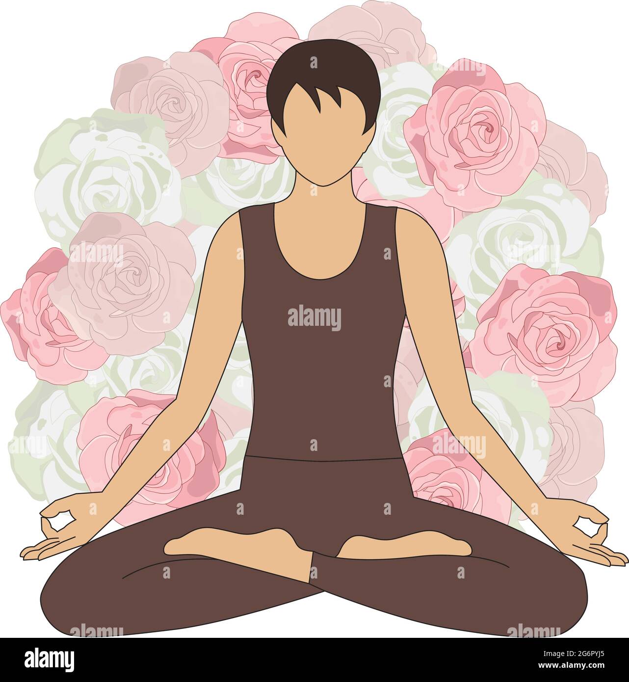 yoga in the lotus position Stock Vector Image & Art - Alamy