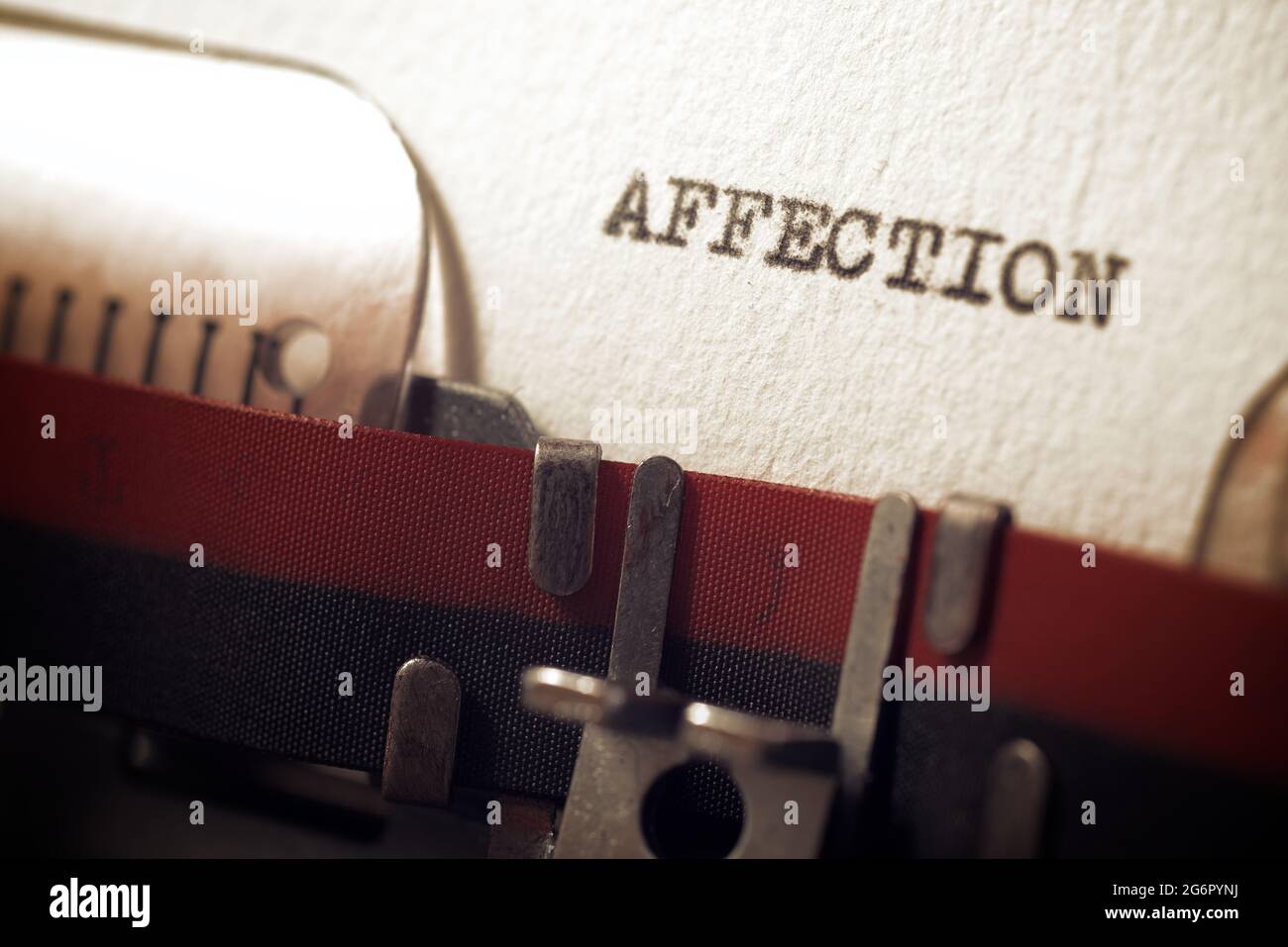 The word affection written with a typewriter Stock Photo - Alamy