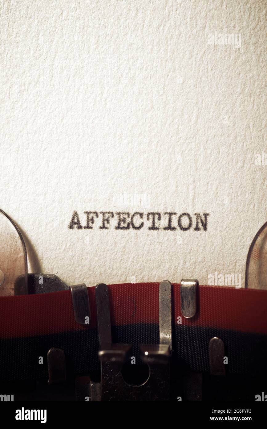 The word affection written with a typewriter Stock Photo - Alamy