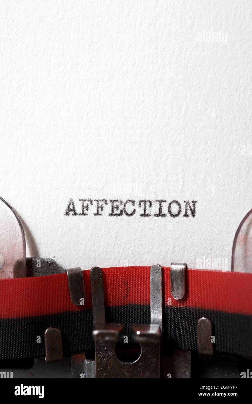 The word affection written with a typewriter Stock Photo - Alamy