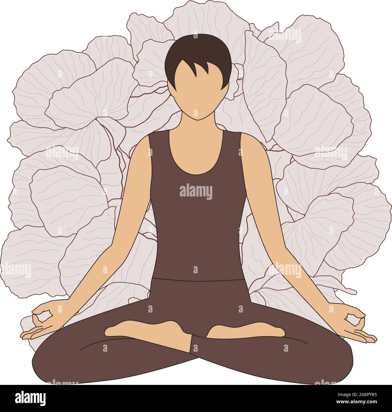 yoga in the lotus position Stock Vector Image & Art - Alamy