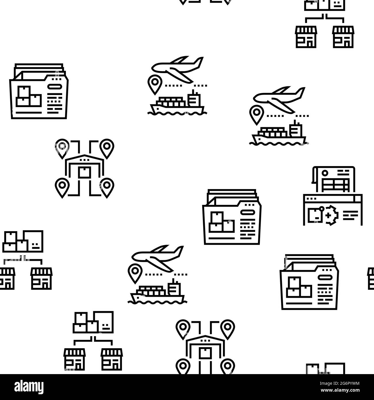 Logistics Business Vector Seamless Pattern Stock Vector Image & Art - Alamy