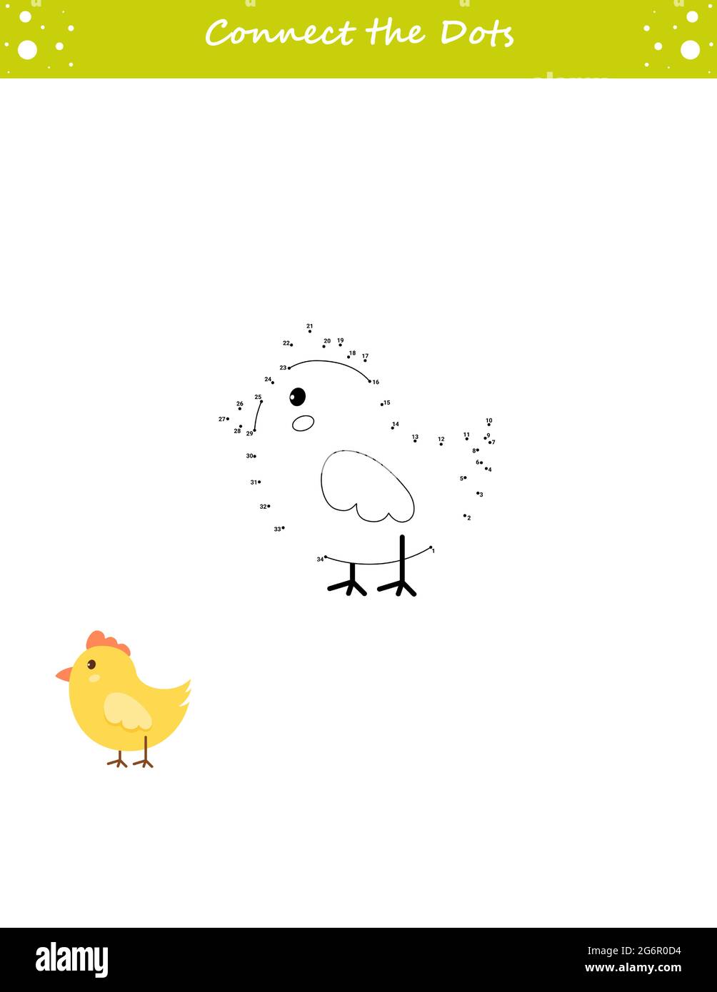 We draw a chicken. Dot to dot. Draw a line. Game for toddler. Learning ...
