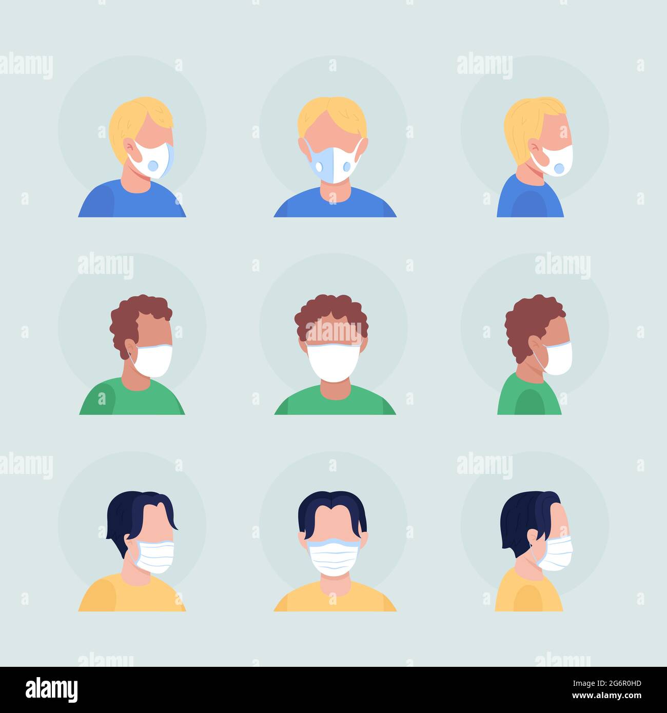 Masks with elastics Stock Vector Images - Alamy