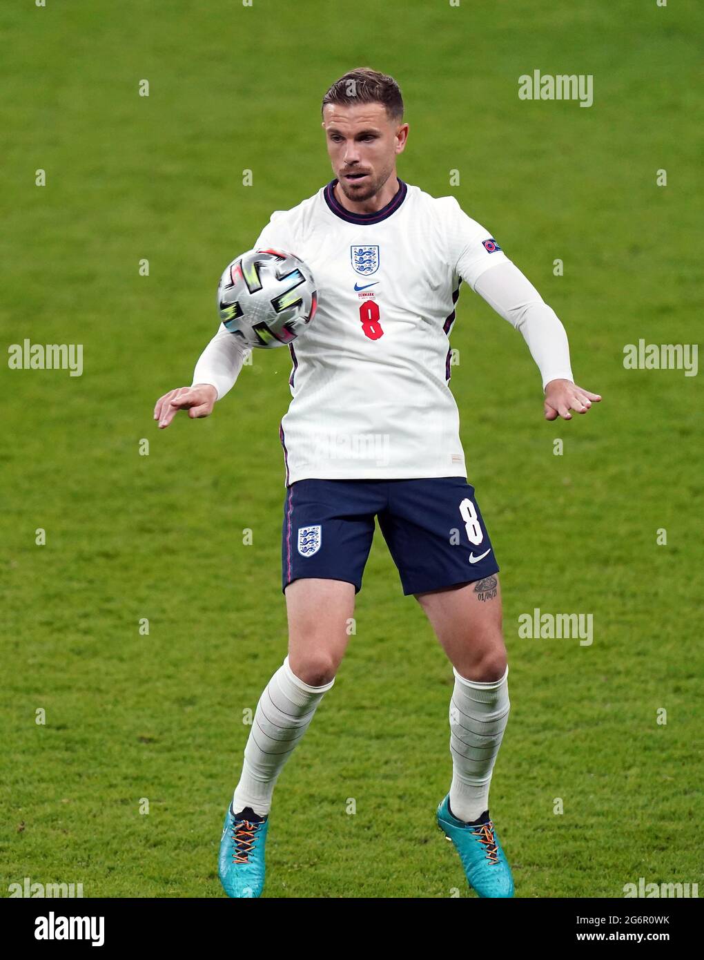 England's Jordan Henderson during the UEFA Euro 2020 semi final match ...
