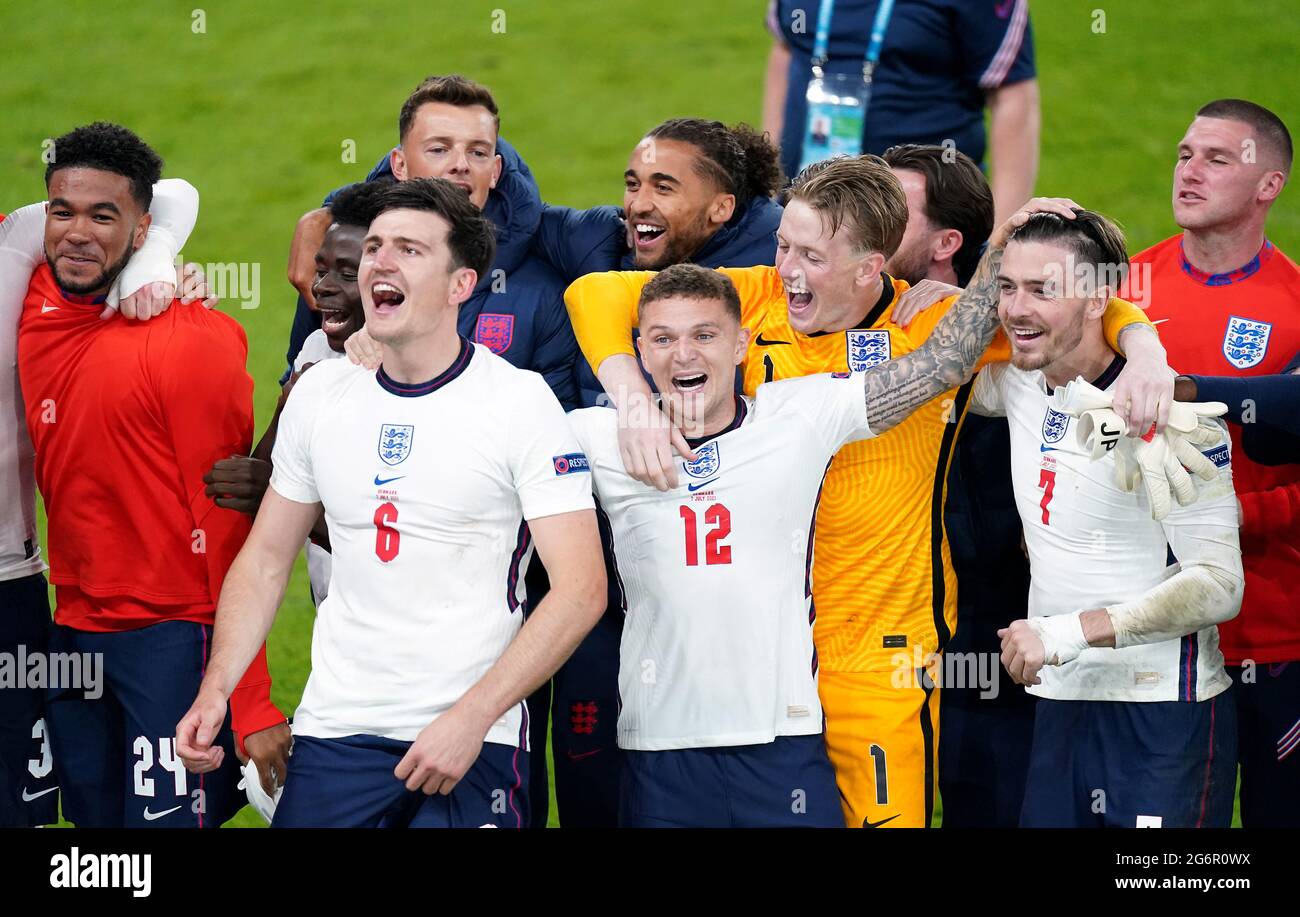 England's Reece James, Bukayo Saka, Harry Maguire, Kieran Trippier ...