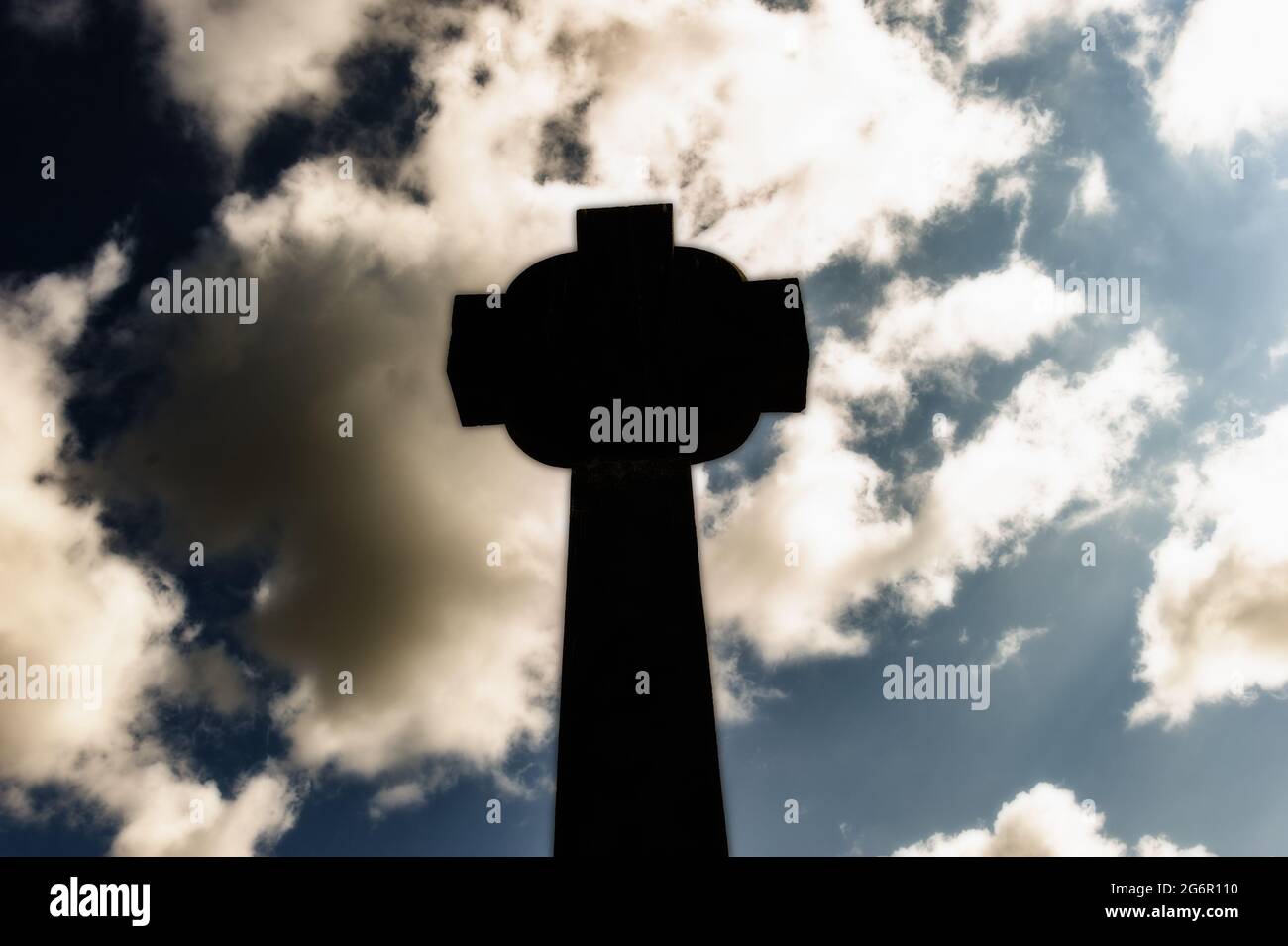 Cemetery Cross - Colour Stock Photo - Alamy
