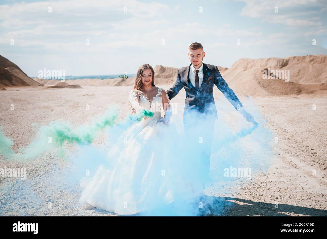 Beautiful woman colored smoke in hi-res stock photography and images ...