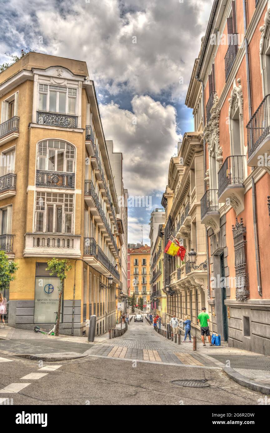 Madrid old town, HDR Image Stock Photo - Alamy