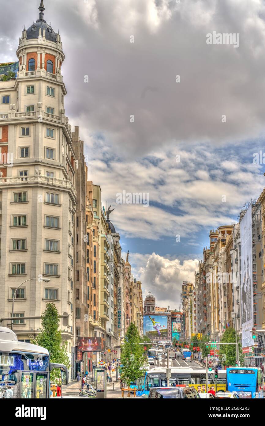 Madrid cityscape, HDR Image Stock Photo - Alamy
