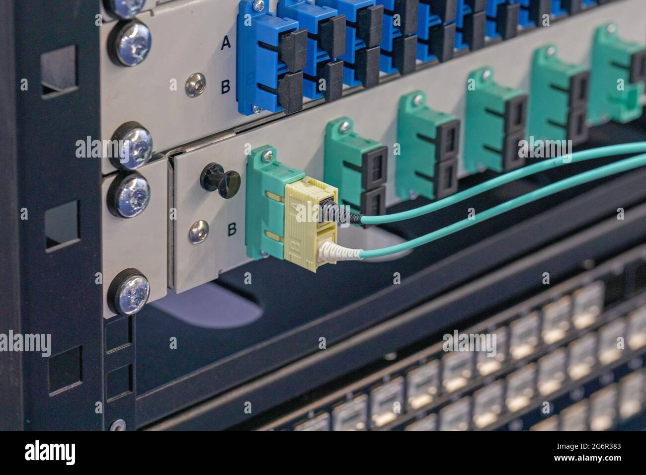 Fiber Optic Rack Mount Patch Panel Equipment Stock Photo - Alamy