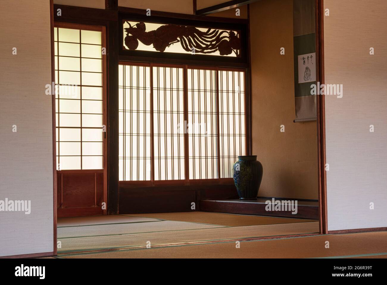 Japan, Takahashi, Raikyuji Temple, garden, Okayama Prefecture .Interior ...