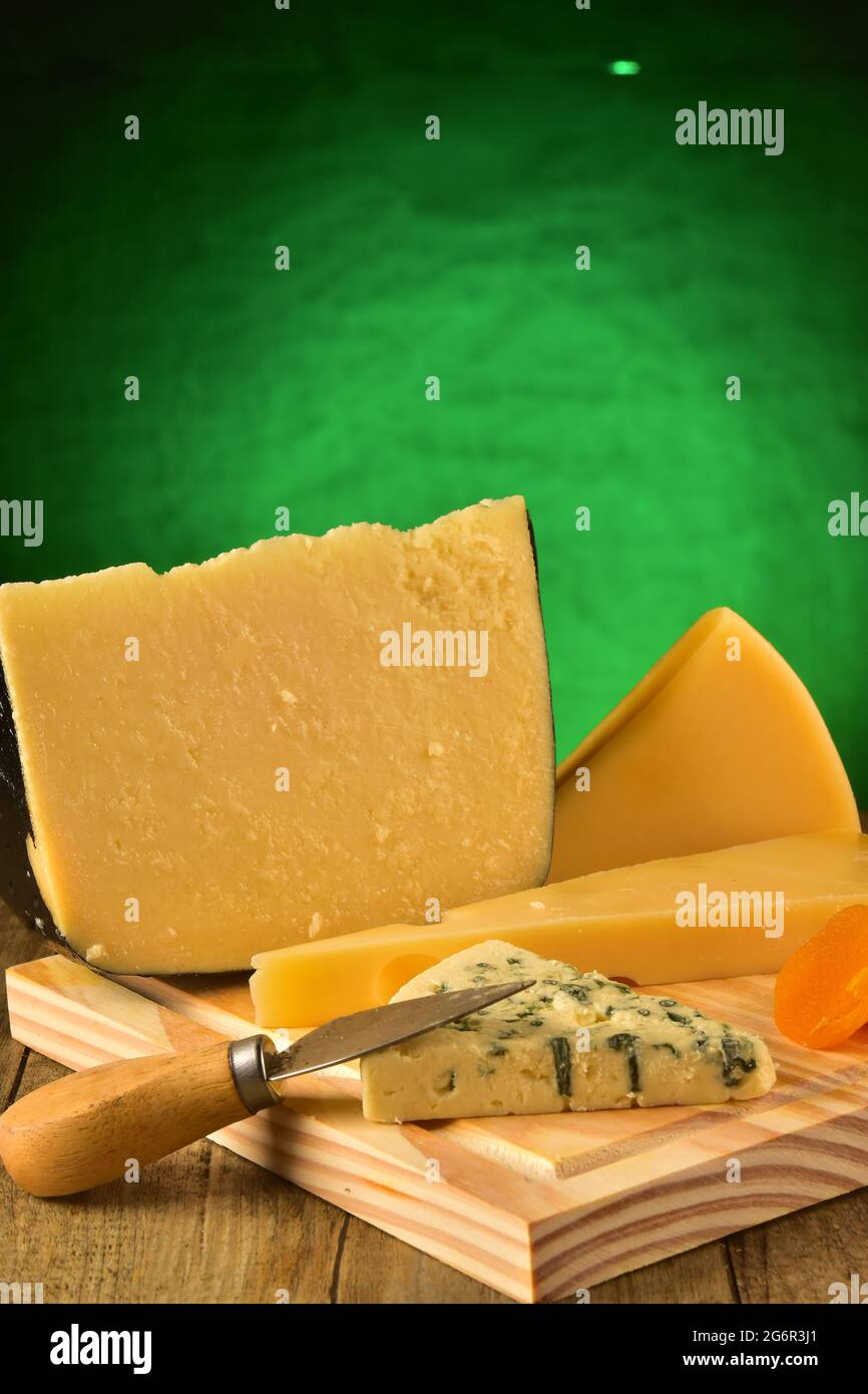 Mix of cheese on the table Stock Photo - Alamy