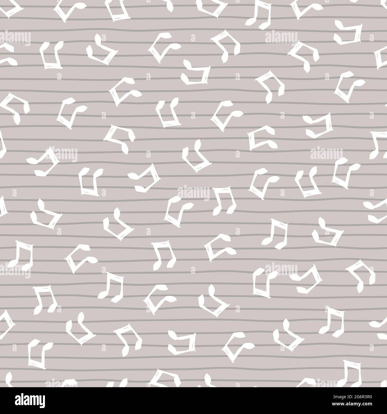 Vector grey scattered pen sketched music notes pattern with stripes 02 ...