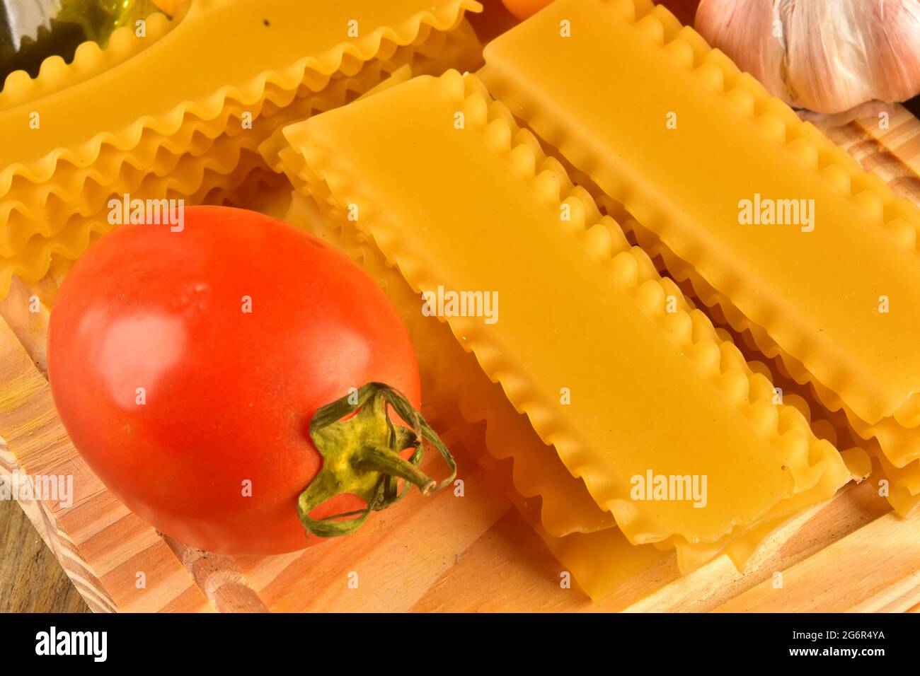 Italian food pasta on the kitchen table Stock Photo - Alamy