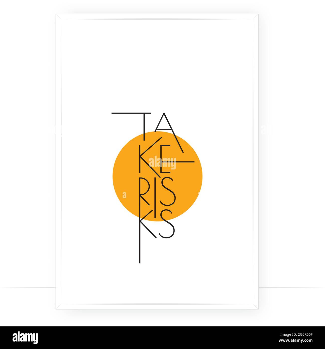 Take risk, vector. Motivational inspirational positive quote ...