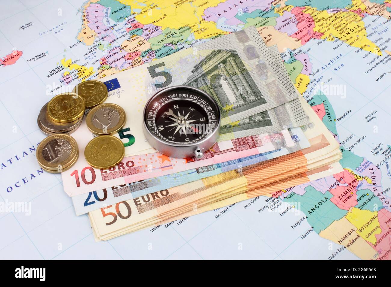 Map of europe euro coins hi-res stock photography and images - Alamy