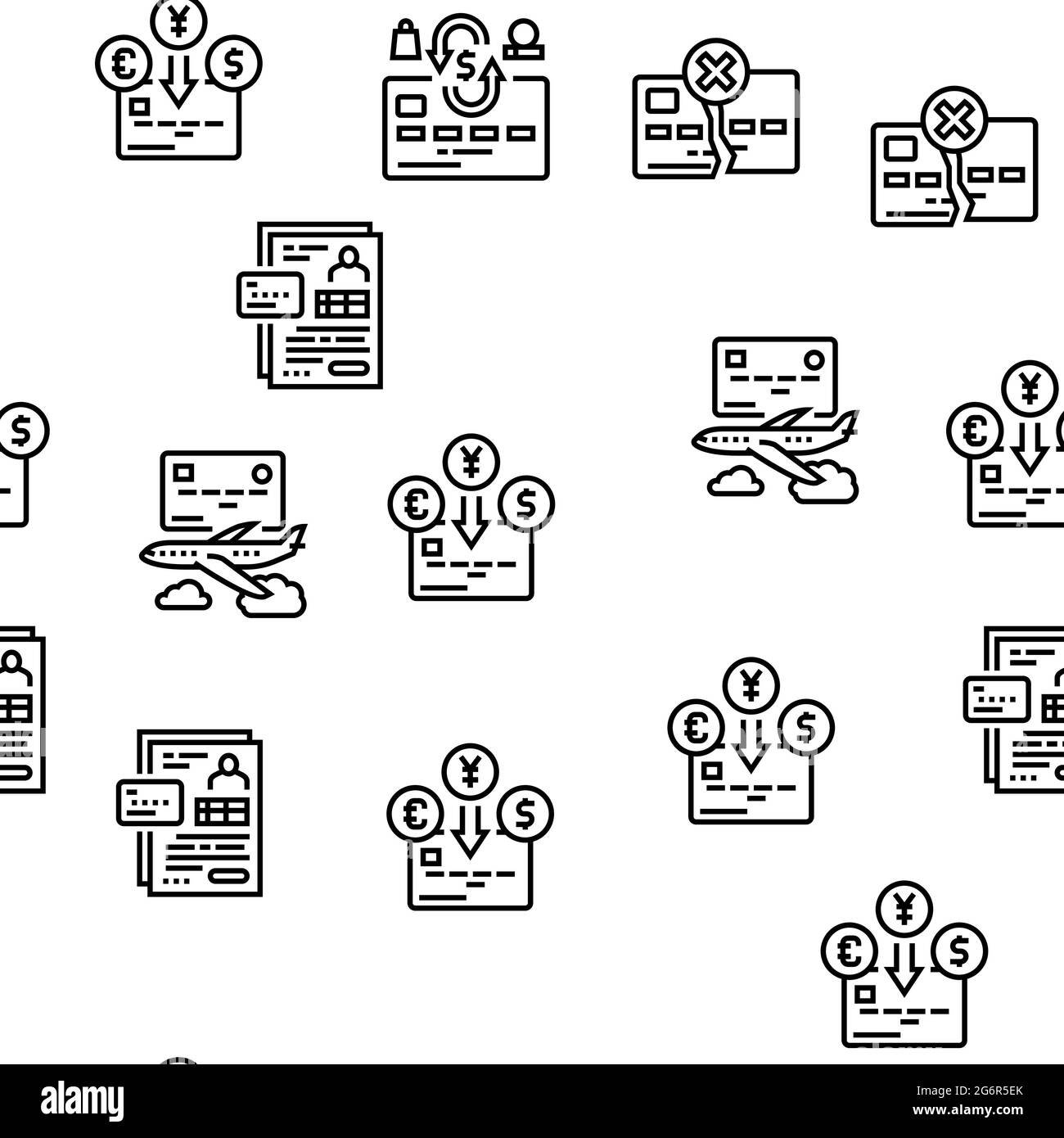 Plastic Card Payment Vector Seamless Pattern Stock Vector Image & Art ...