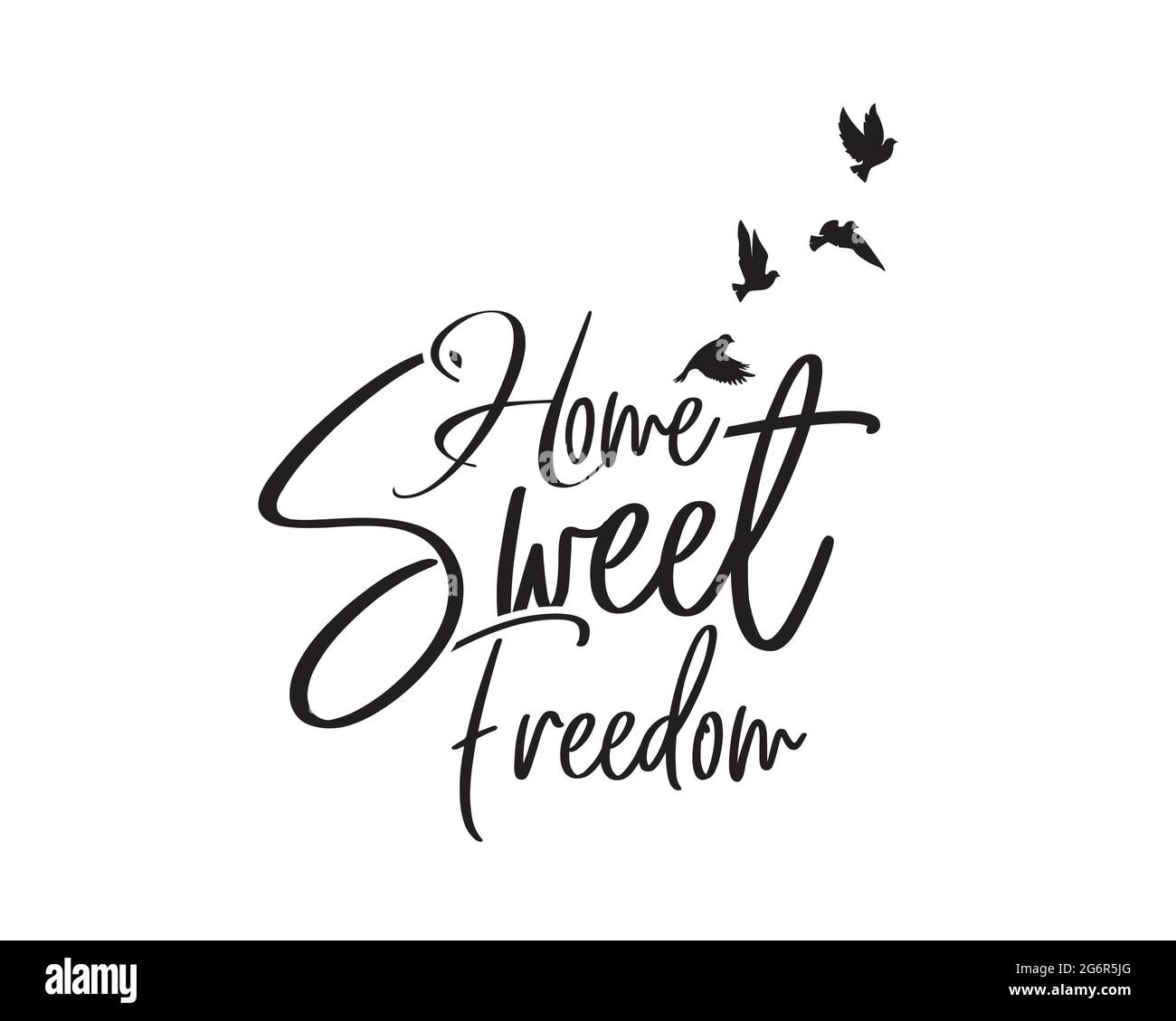 Home sweet home, vector. Wording design, lettering. Scandinavian ...