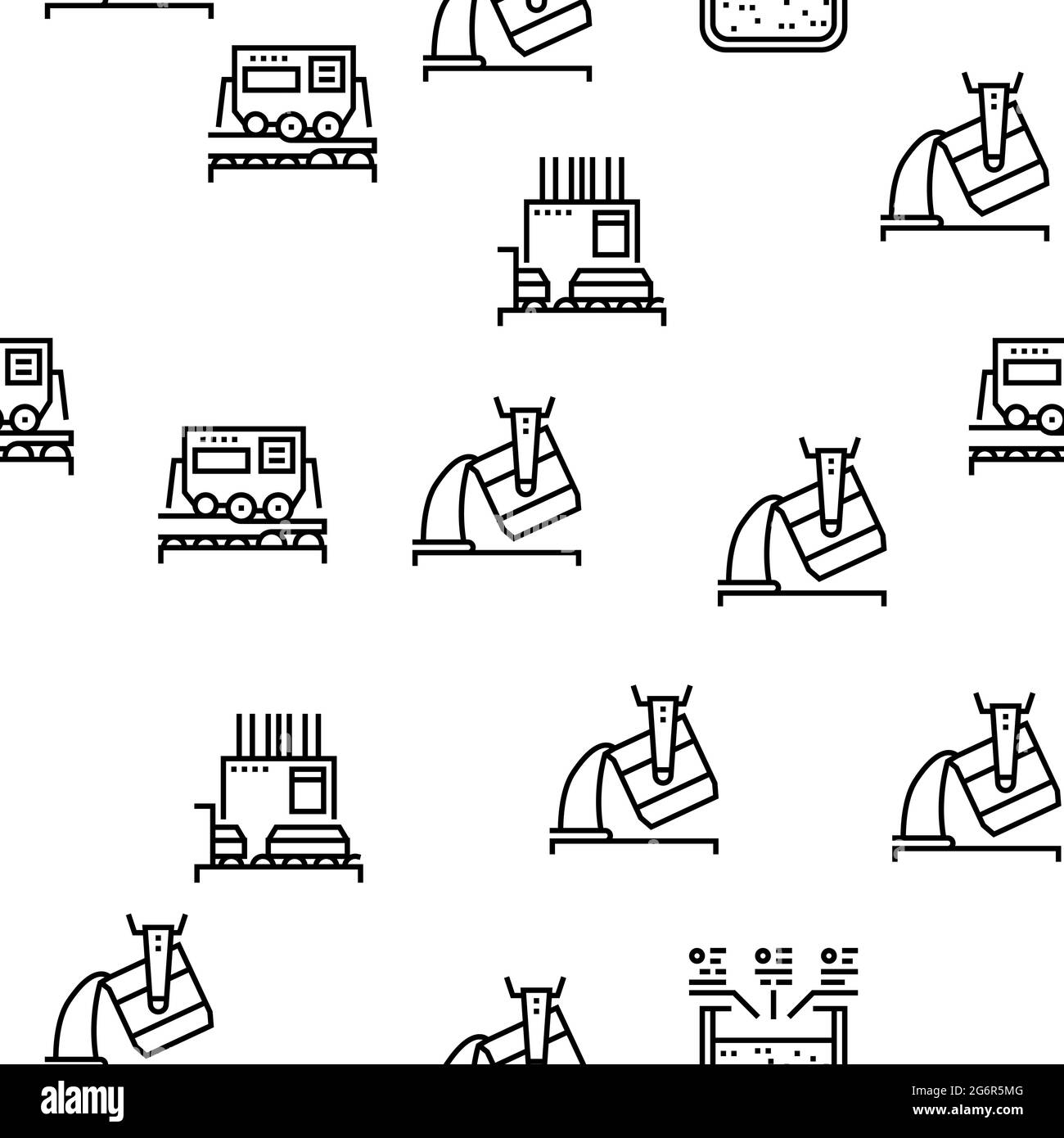 Aluminium Production Vector Seamless Pattern Stock Vector Image & Art ...