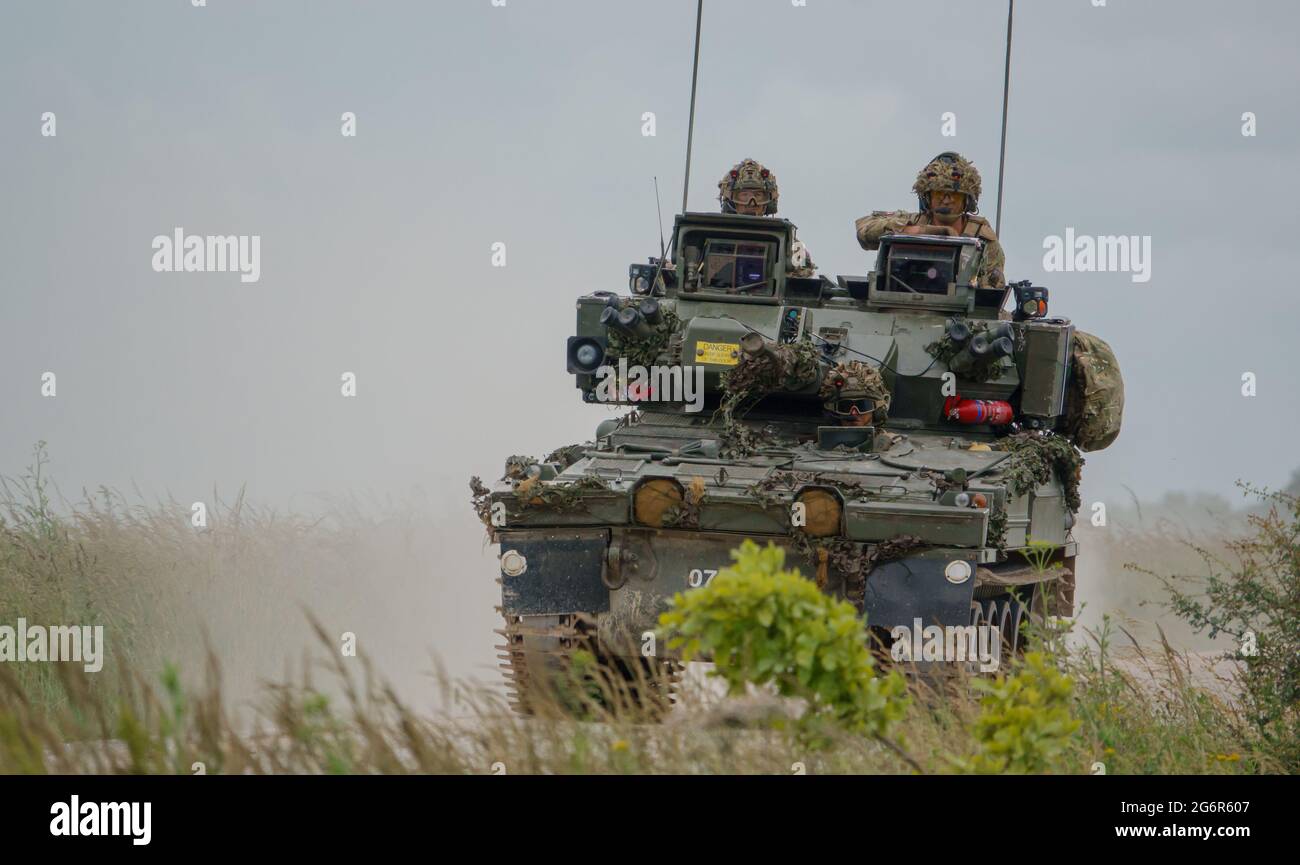 british army FV107 Scimitar armoured tracked military reconnaissance ...