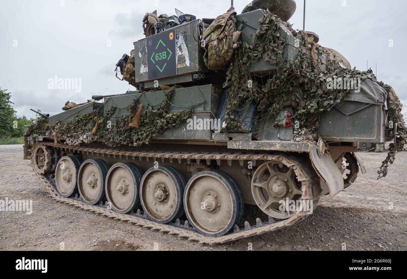 british army FV107 Scimitar armoured tracked military reconnaissance ...