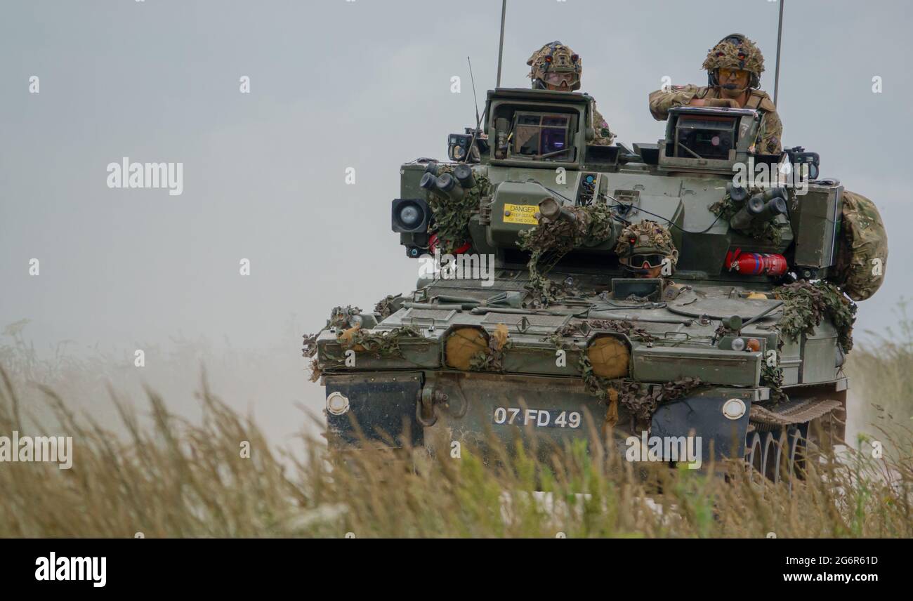 british army FV107 Scimitar armoured tracked military reconnaissance ...