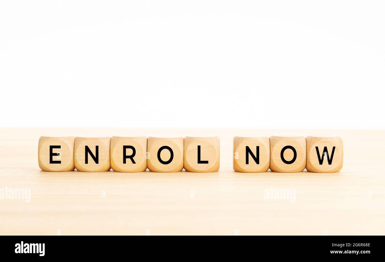 Enrollment text hi-res stock photography and images - Alamy