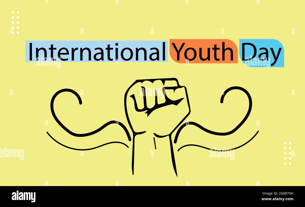 International Youth Day vector template Stock Vector Image & Art - Alamy
