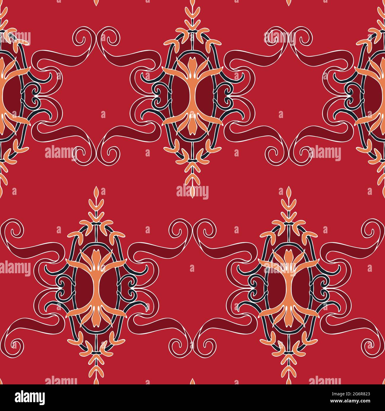 Victorian Wallpaper Pattern Red