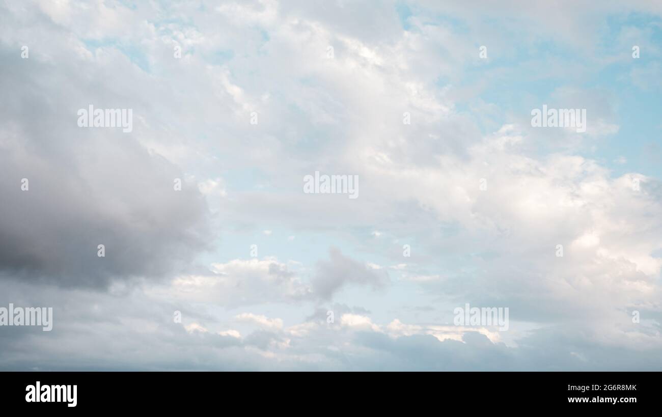 Abstract clouds in the blue sky, different shapes Stock Photo - Alamy